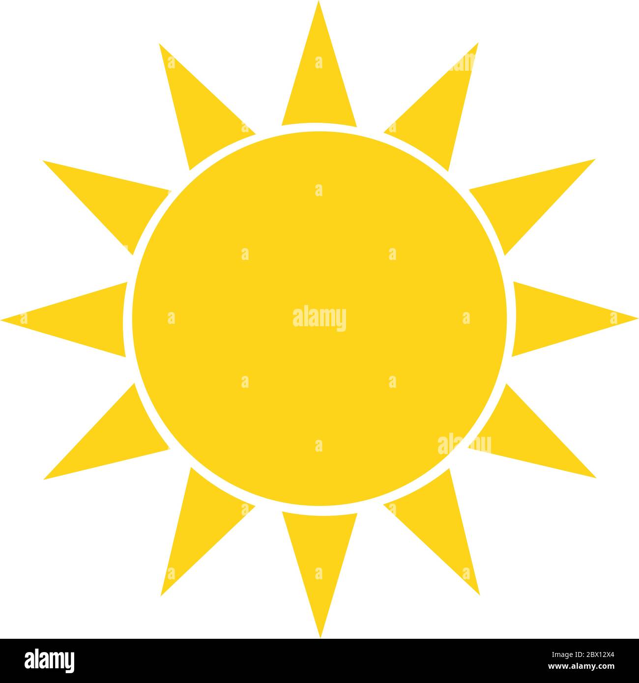 Sun cartoon icon vector illustration isolated on white background Stock ...