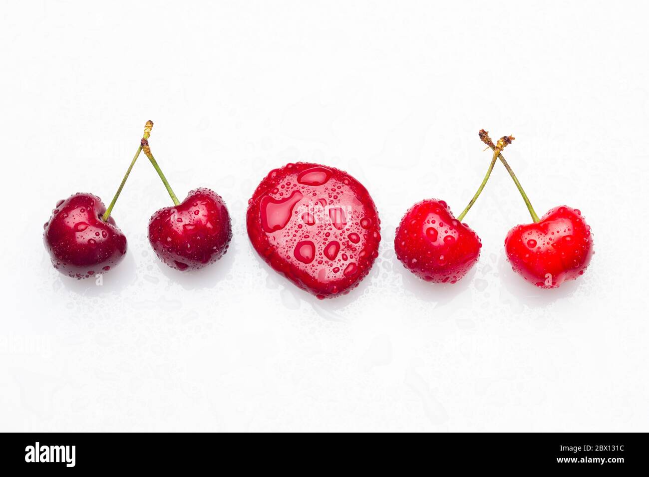 Cherries of cherry red color, almost garnet red, vitamin-rich fruit ...