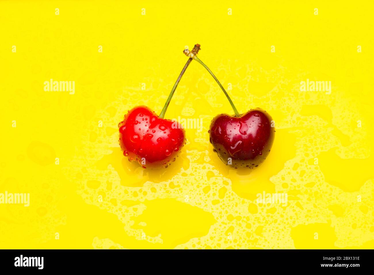 Cherries of cherry red color, almost garnet red, vitamin-rich fruit ...