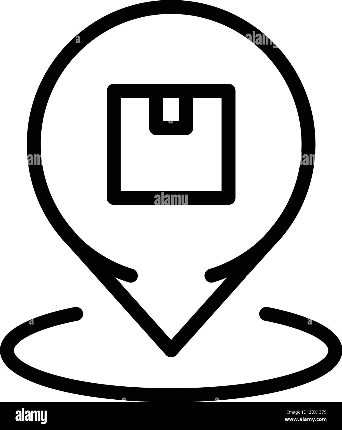 Parcel location icon, outline style Stock Vector Image & Art - Alamy