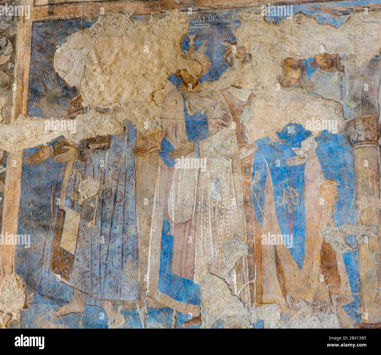 The panel of the Six Kings, Quseir Amra or Qusayr Amra, Jordan Stock ...