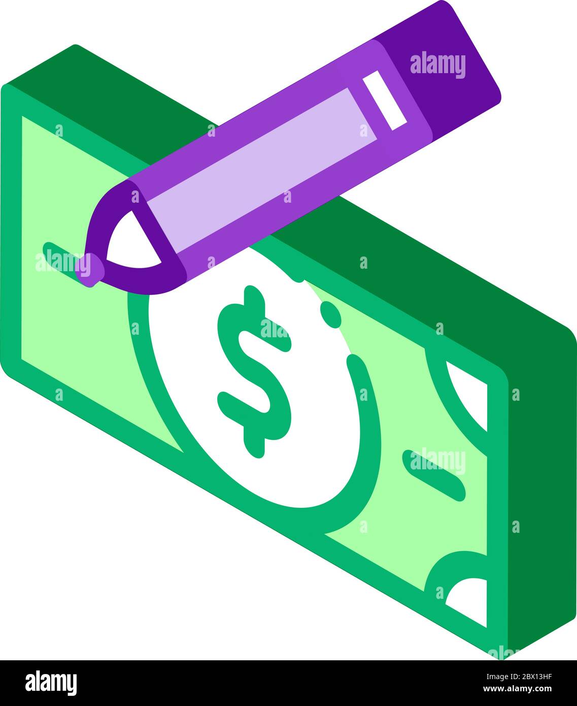 Drawing Fake Banknotes isometric icon vector illustration Stock Vector ...