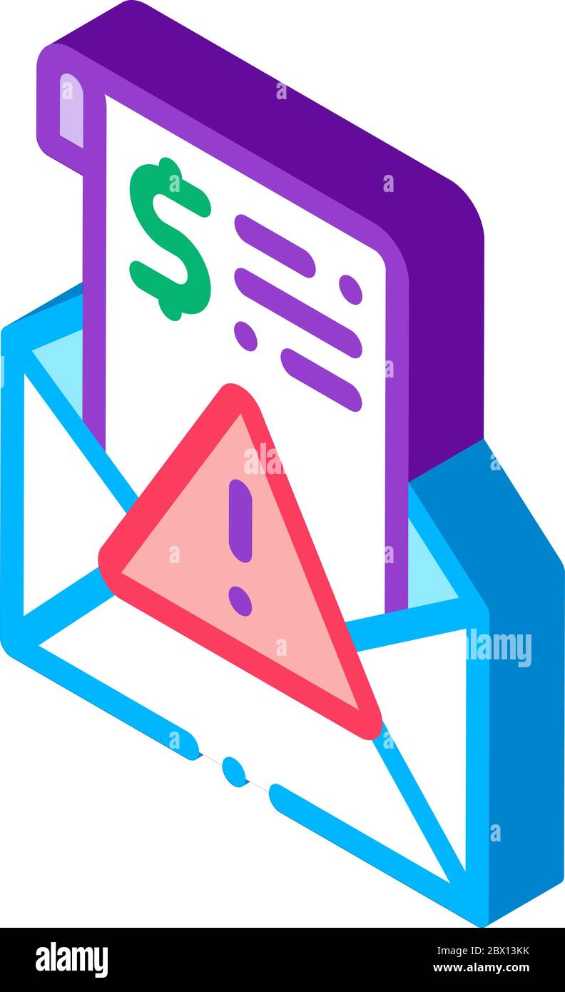 Fake Money Criminal Liability Warning isometric icon vector ...