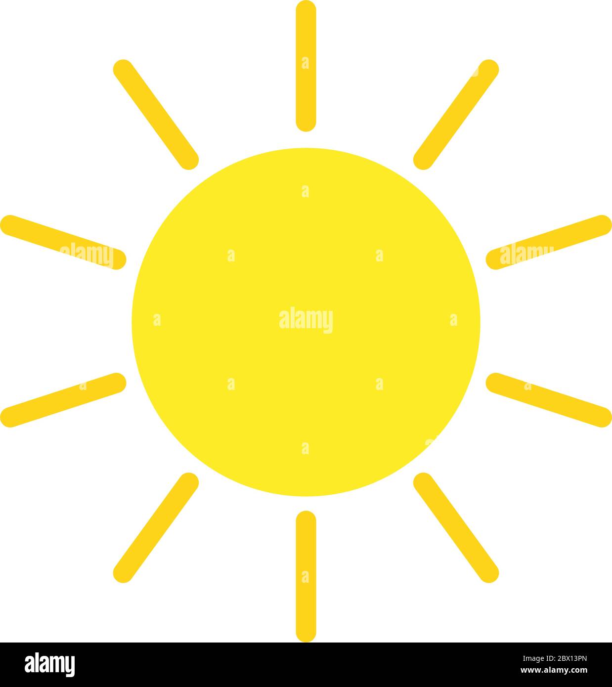 Sun cartoon icon vector illustration isolated on white background Stock ...