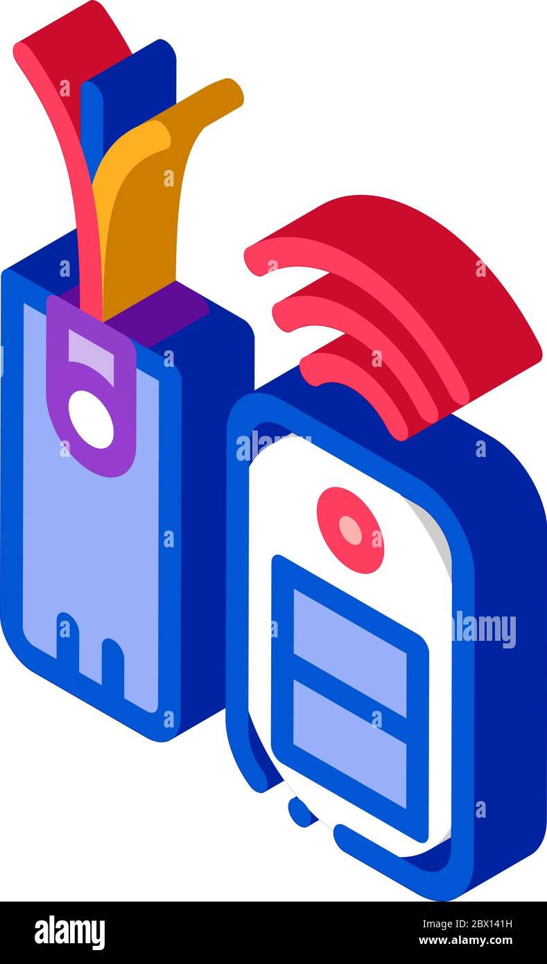 Immobilizer Electronic Symbol isometric icon vector illustration Stock ...