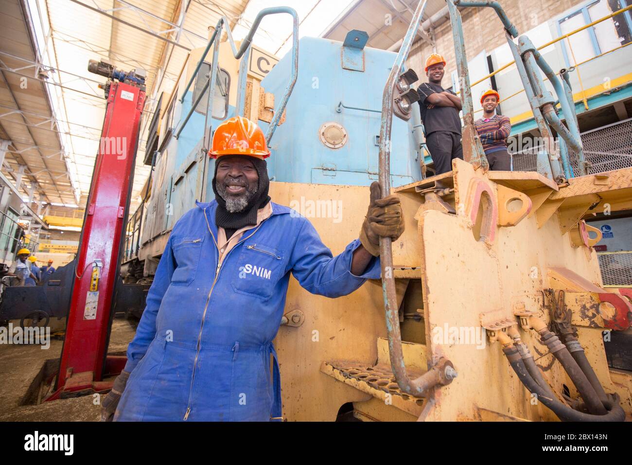 SNIM(NATIONAL MINING AND INDUSTRIAL COMPANY) IN MAURITANIA Stock Photo ...
