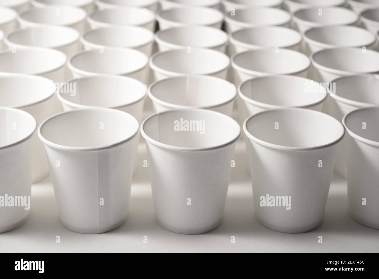Large group of disposable paper cups Stock Photo - Alamy