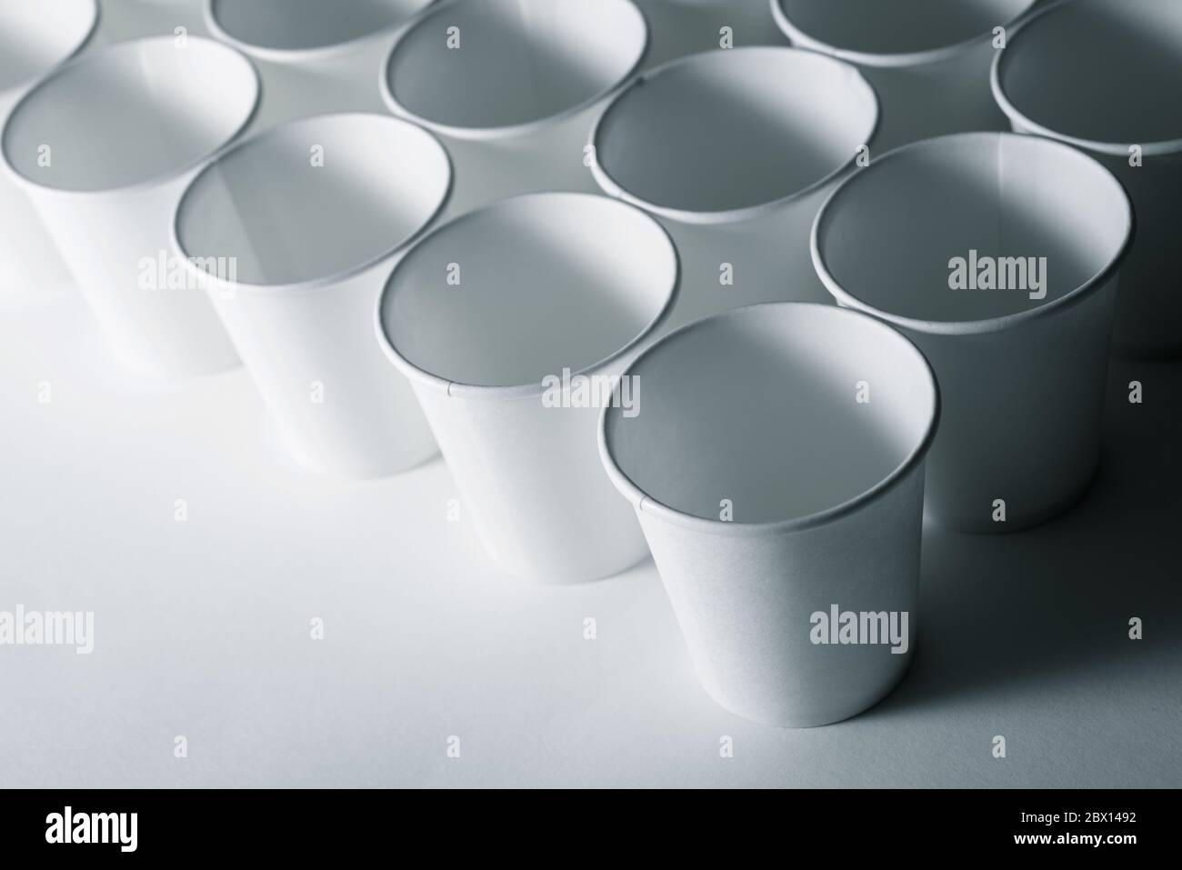 Large group of disposable paper cups Stock Photo - Alamy