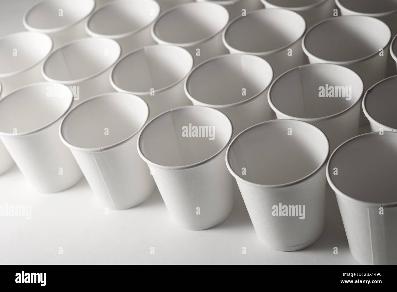 Large group of disposable paper cups Stock Photo - Alamy