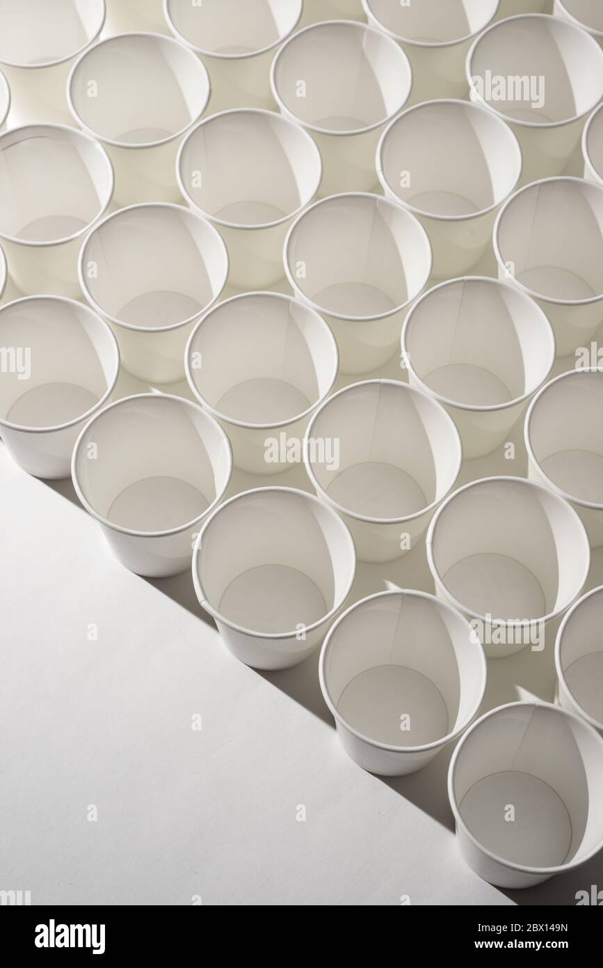 Large group of disposable paper cups Stock Photo - Alamy