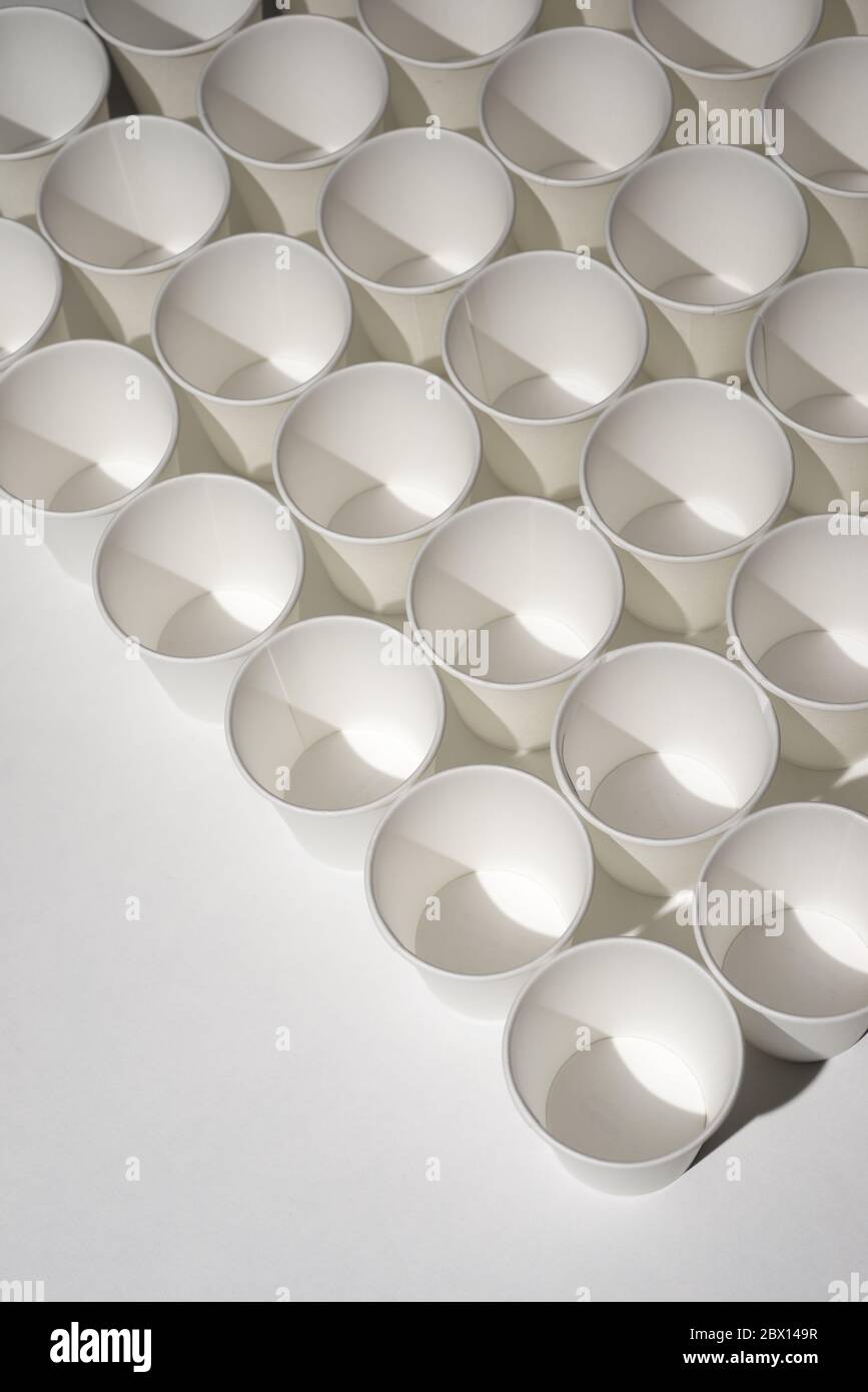 Large group of disposable paper cups Stock Photo - Alamy