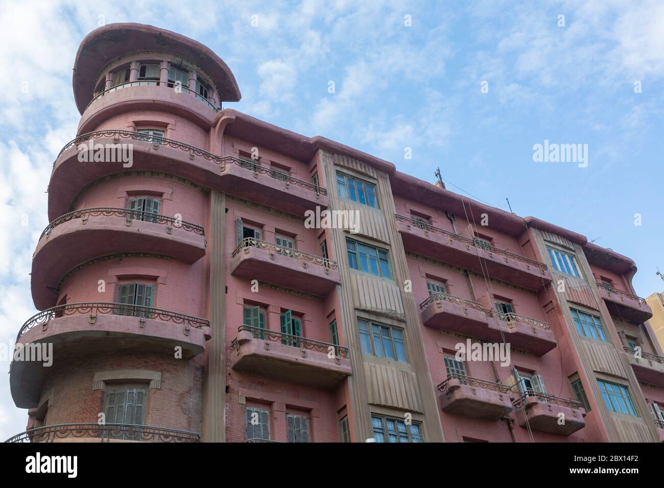 art deco apartment block, Port Said, Egypt Stock Photo - Alamy