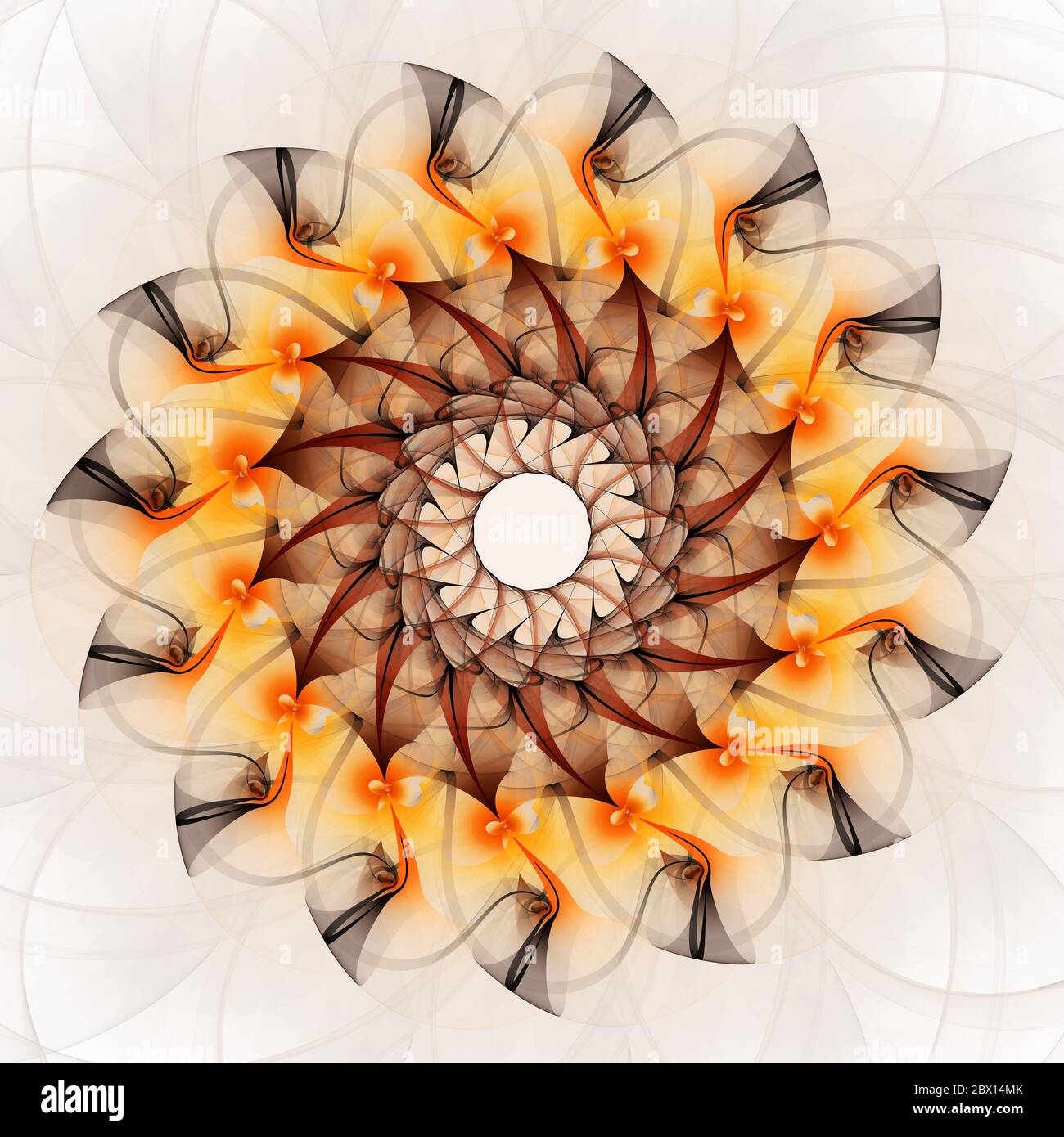 Abstract fractal illustration for creative design looks like flower ...