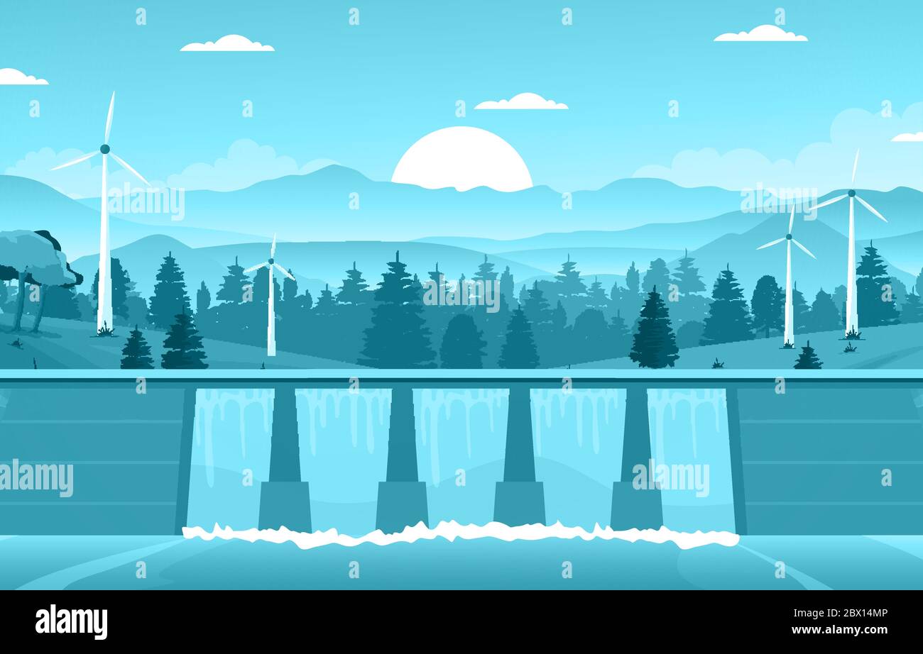 Dam park building Stock Vector Images - Alamy