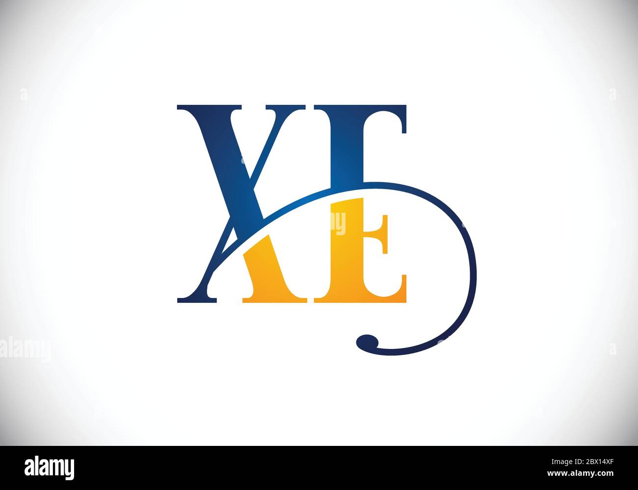Initial Monogram Letter X E Logo Design Vector Template. X E Letter ...