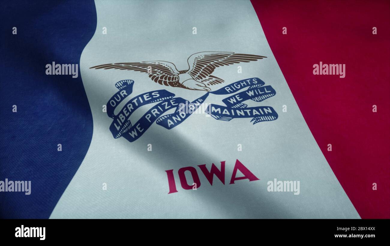 Waving iowa state flags seamless hi-res stock photography and images ...