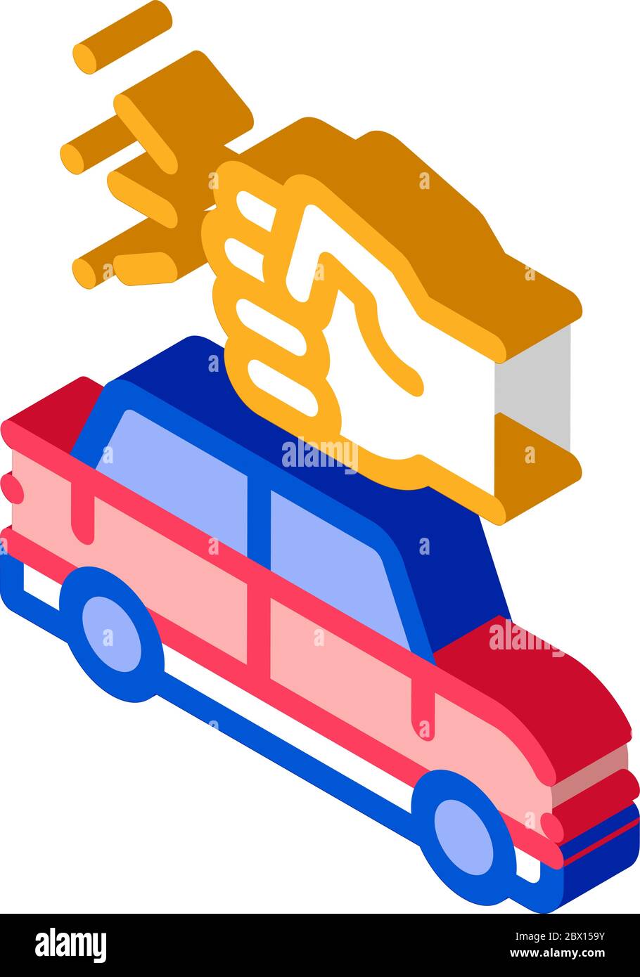 Kick Push Machine isometric icon vector illustration Stock Vector Image ...