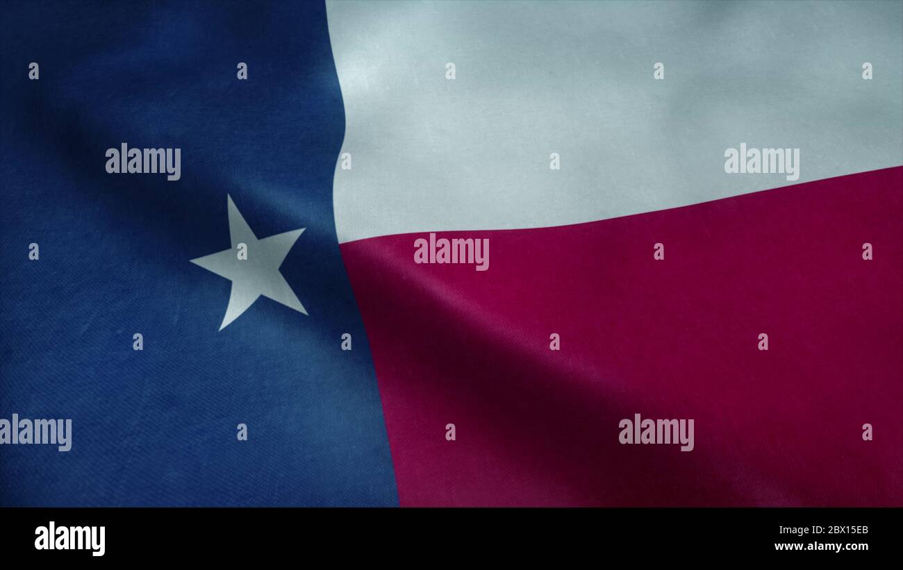 State flag of Texas waving in the wind. 3d rendering Stock Photo - Alamy