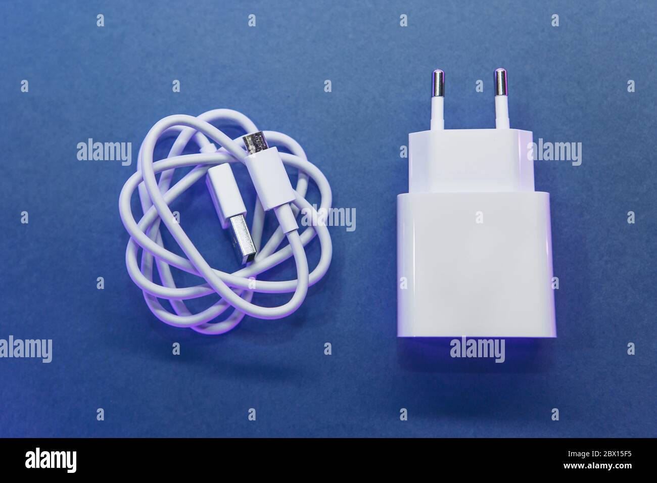 Charger box or adapter for charging a cell phone Stock Photo - Alamy