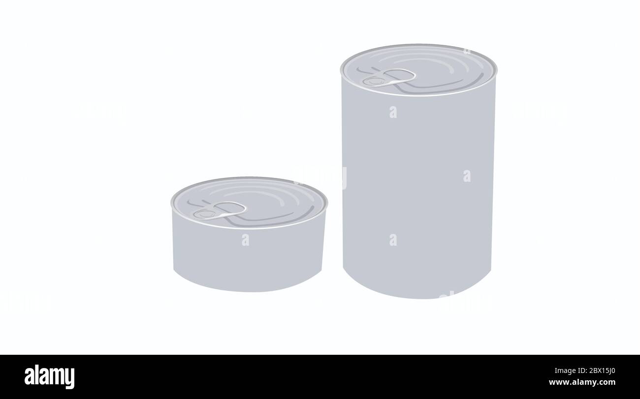 Vector Isolated Illustration of Food Cans Stock Vector Image & Art - Alamy