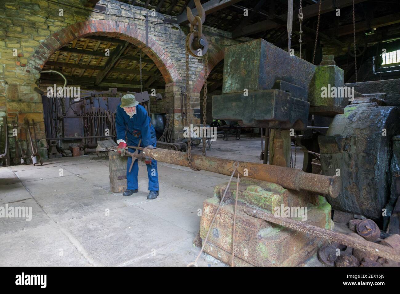 Interior view of Wortley Top Forge, an ancient water powered heavy iron ...