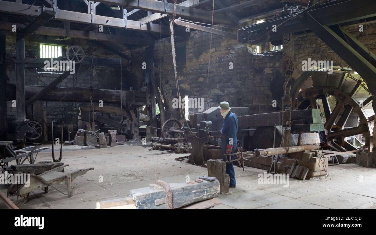 Interior view of Wortley Top Forge, an ancient water powered heavy iron ...