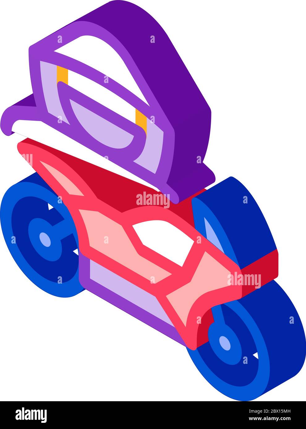Motorcycle Transport Driver isometric icon vector illustration Stock ...