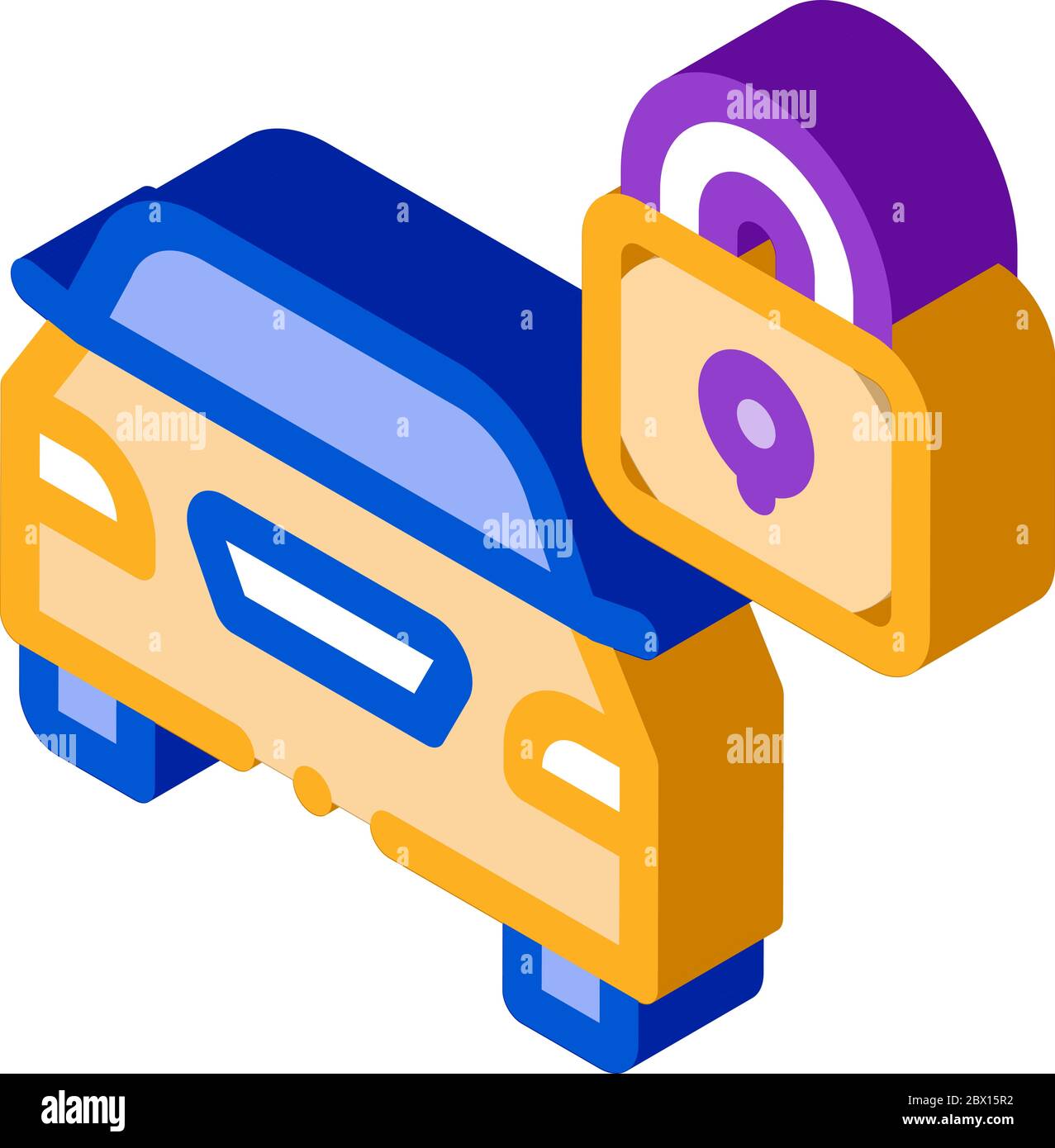 Machine Safe Closed isometric icon vector illustration Stock Vector ...