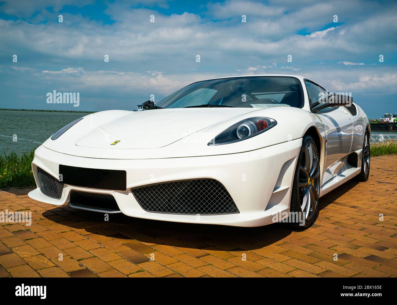 Lelystad, June 16th 2019 - White Ferrari F430 exposed at the national ...