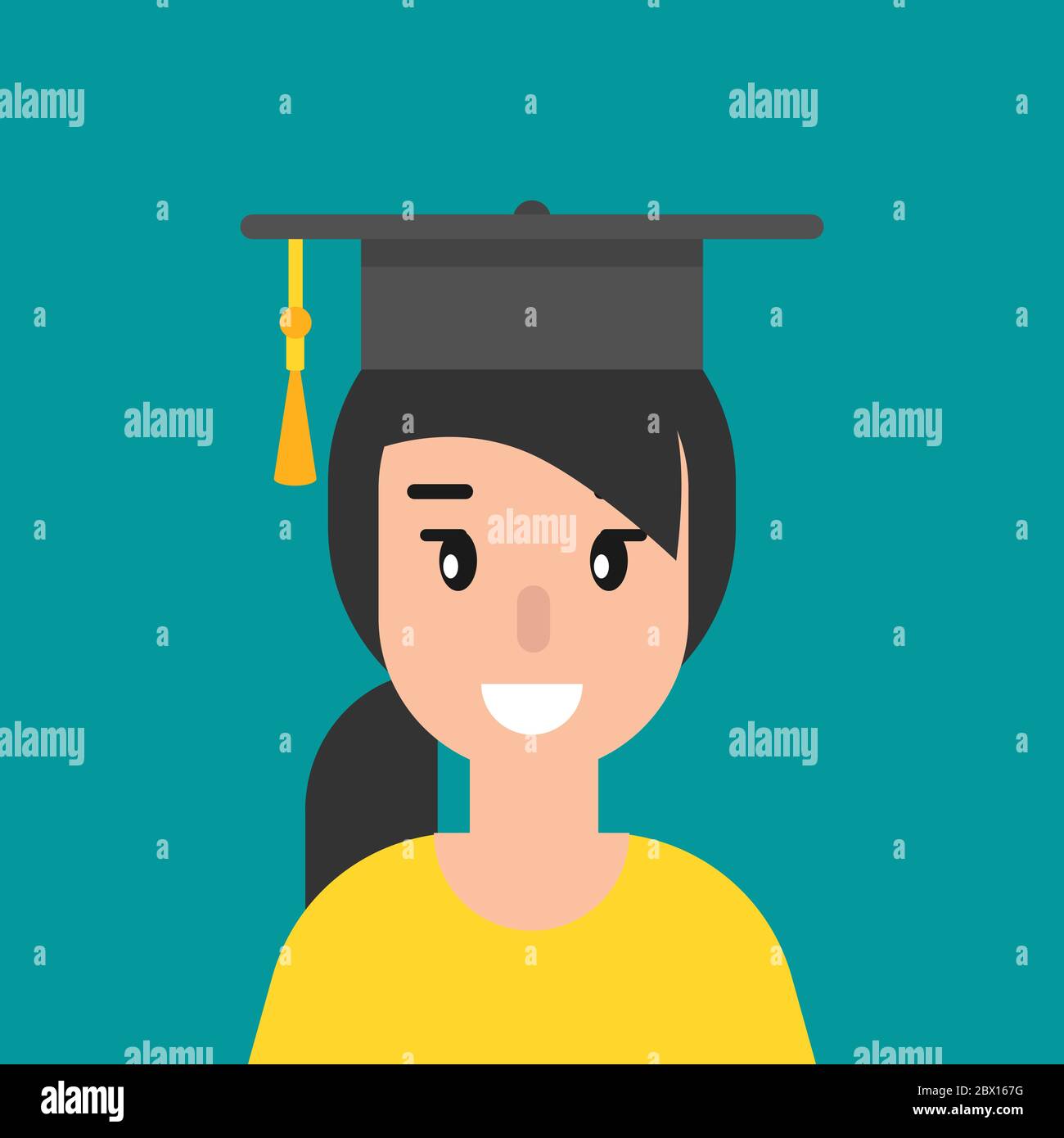 Avatar girl graduation cap hi-res stock photography and images - Alamy