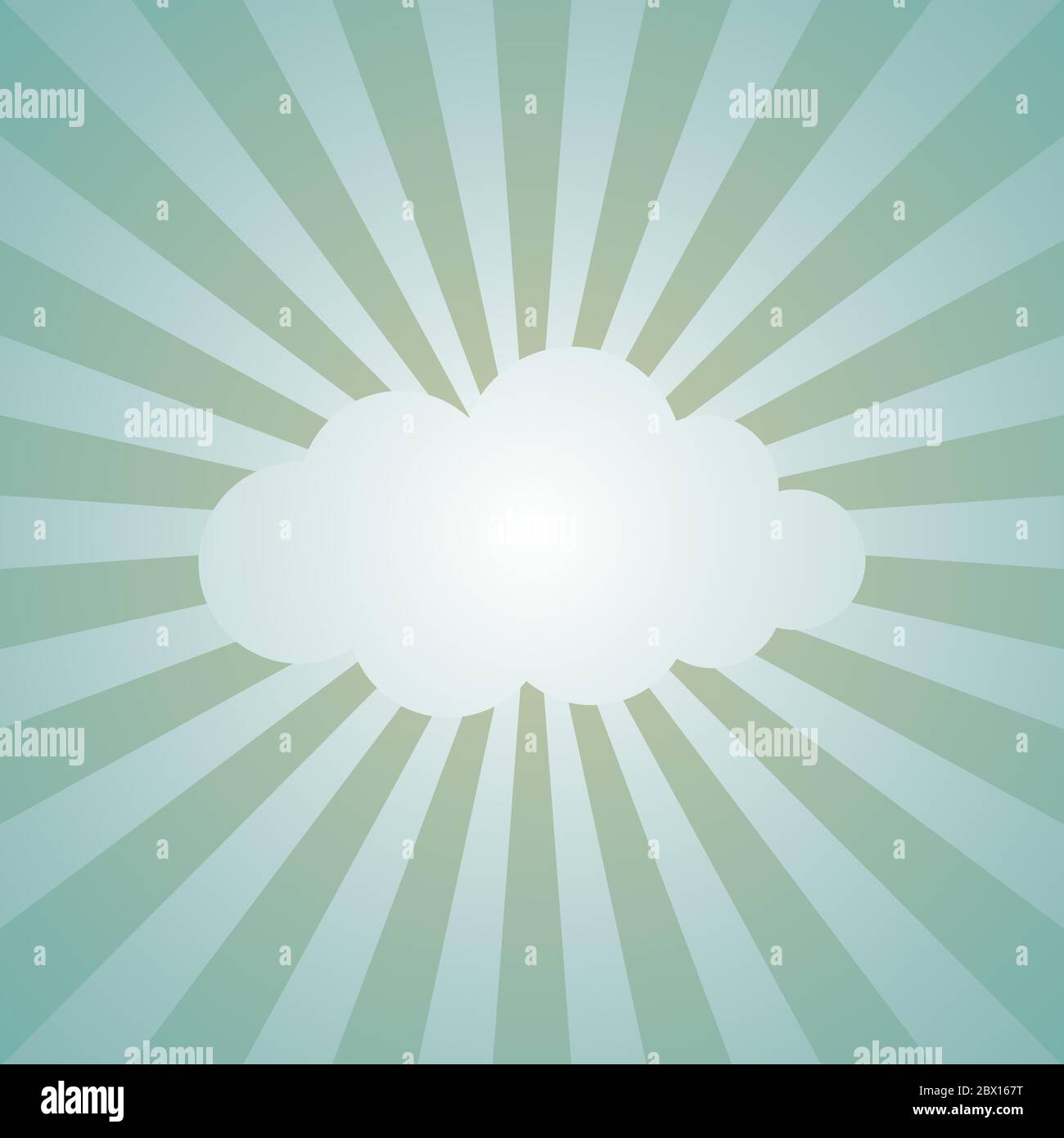 Sunlight retro faded grunge background with white cloud as frame for ...