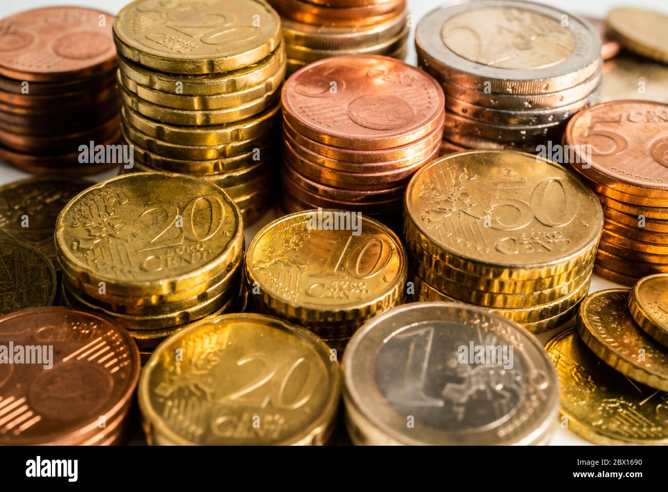 Stacked one two euro hi-res stock photography and images - Alamy