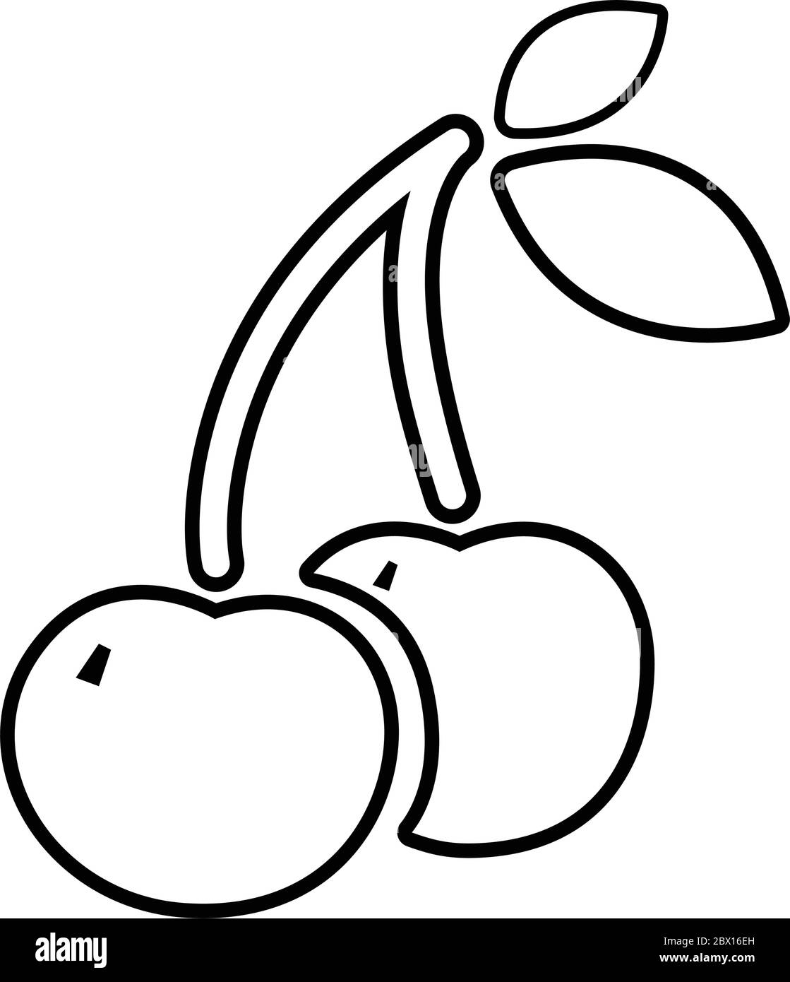 Cherry line icon pictogram linear outline sign isolated vector ...