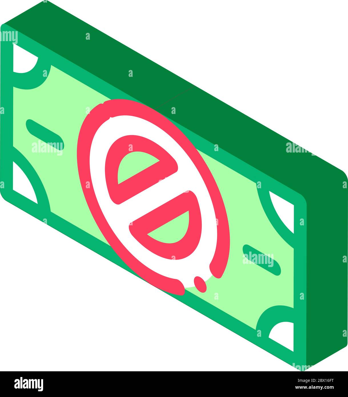 Fake Banknotes without Logo isometric icon vector illustration Stock ...