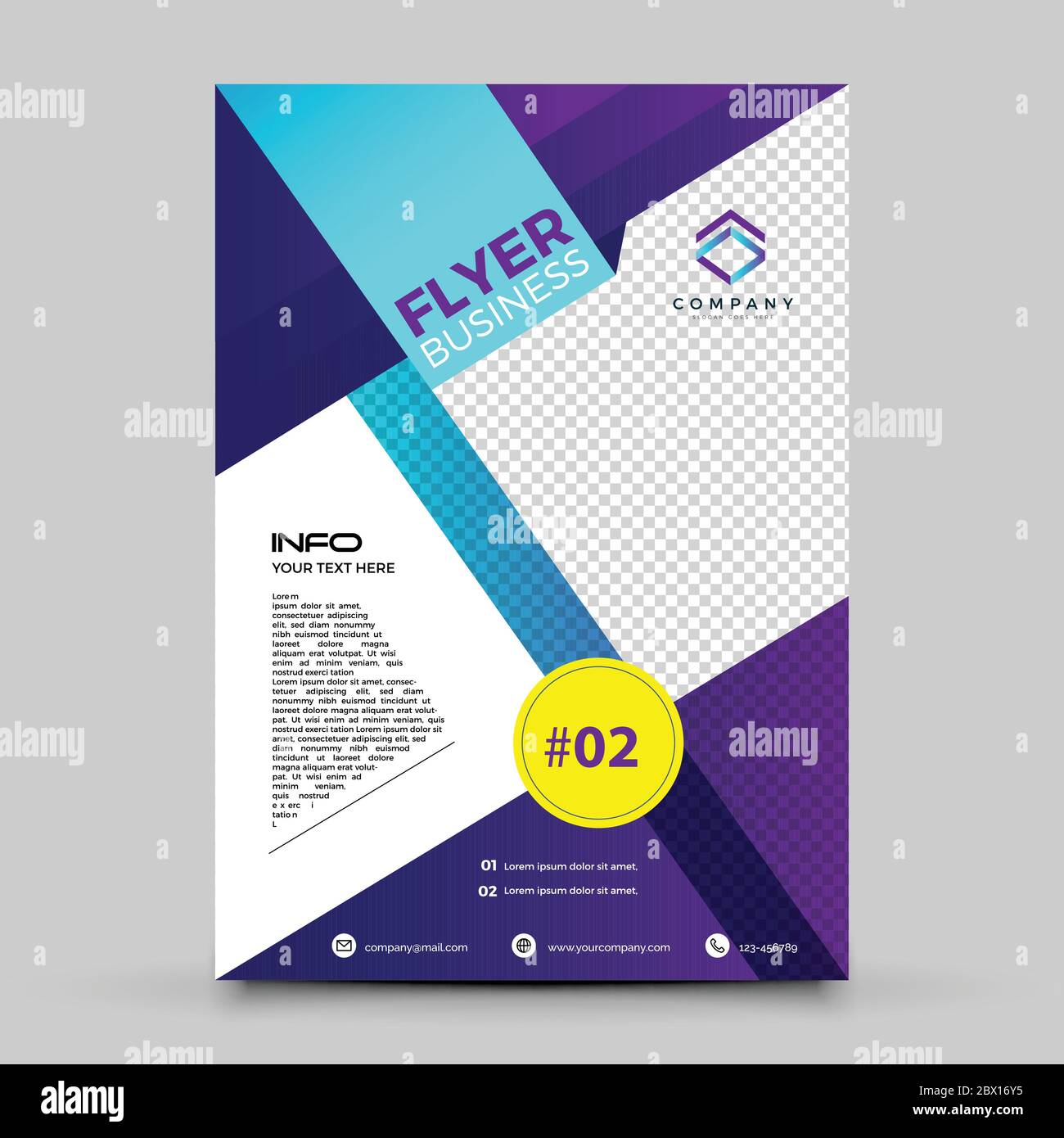 Purple Business Flyer Design Stock Vector Image & Art - Alamy