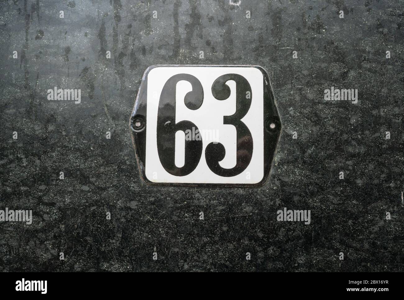 House Number 63 Stock Photo - Alamy