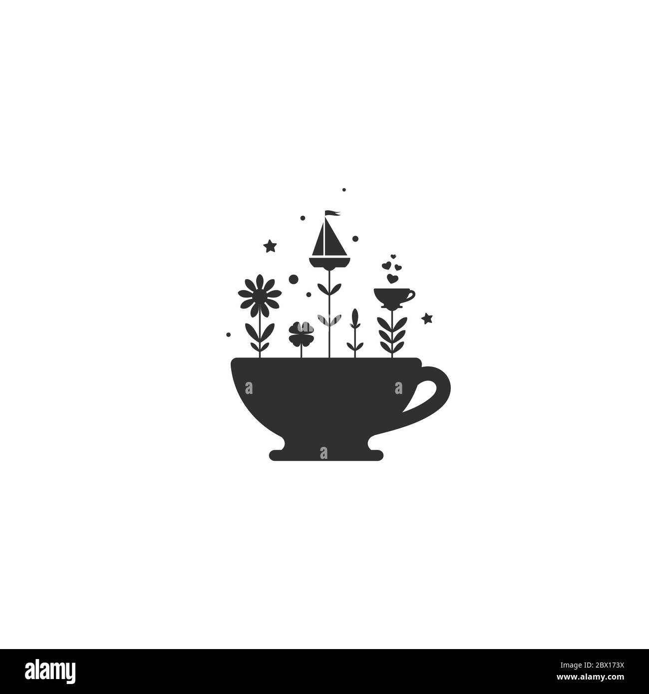 Creative latte cafe beverage Black and White Stock Photos & Images - Alamy