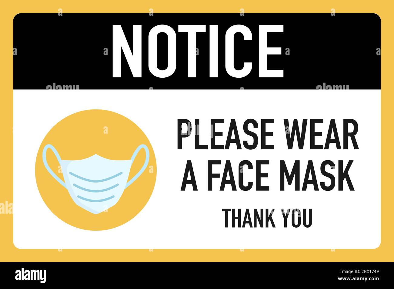 New safety notice warning Stock Vector Images - Alamy