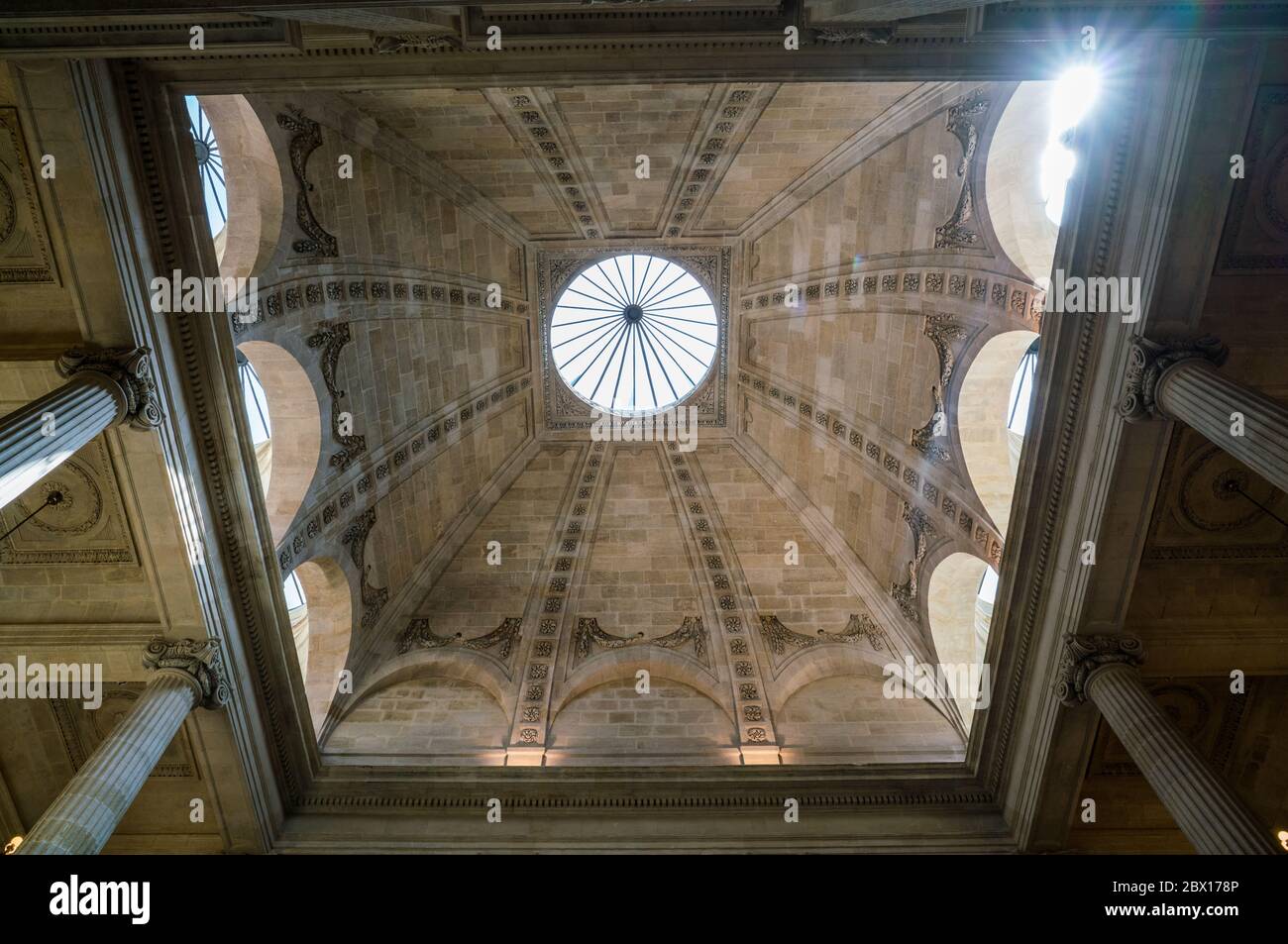 Bordeaux, France, 11 May 2018: Ceiling of the Interior of the Opera ...