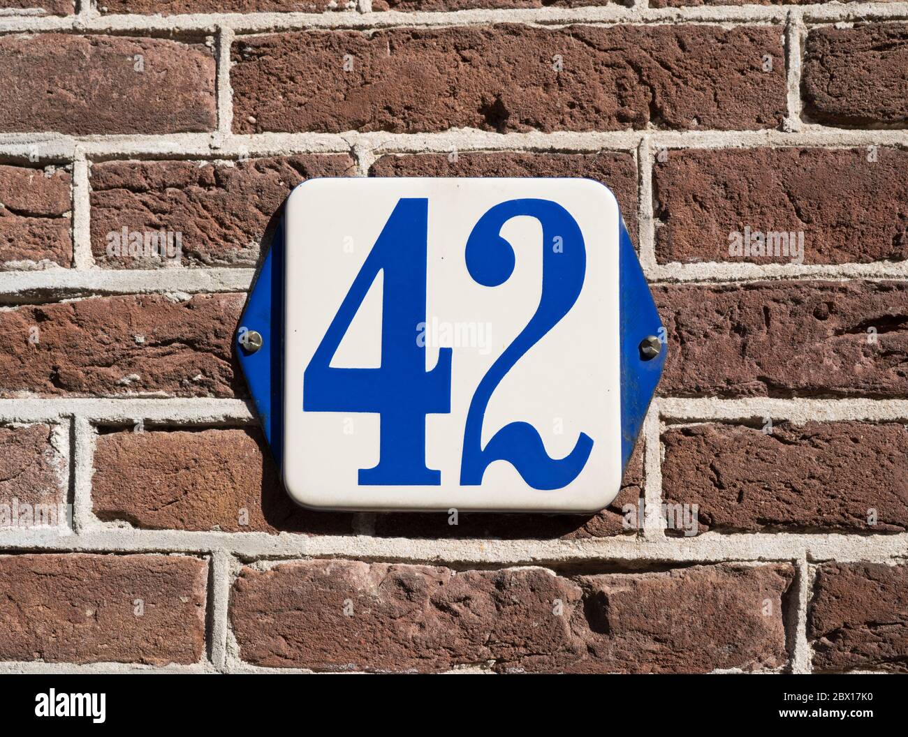 House number 42 Stock Photo - Alamy
