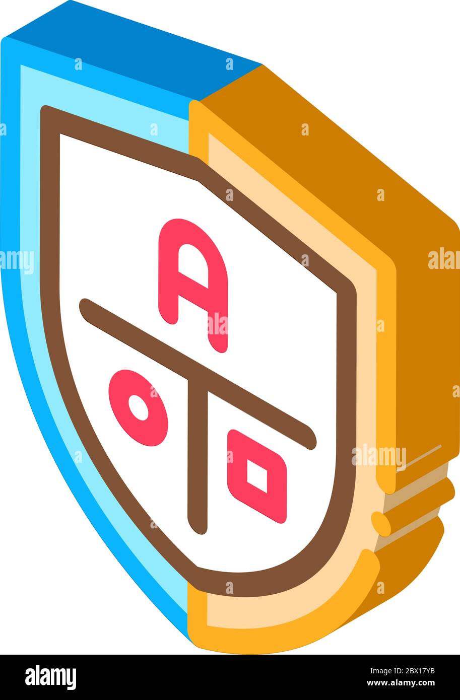 Academy Emblem Logo isometric icon vector illustration Stock Vector ...