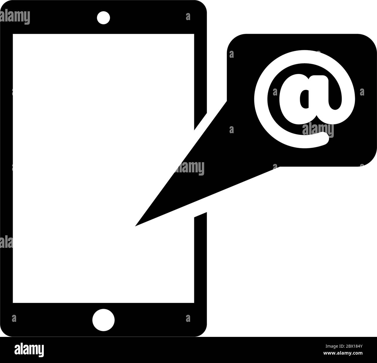 Unread Email Notification. Smartphone Message. Flat Vector Icon ...