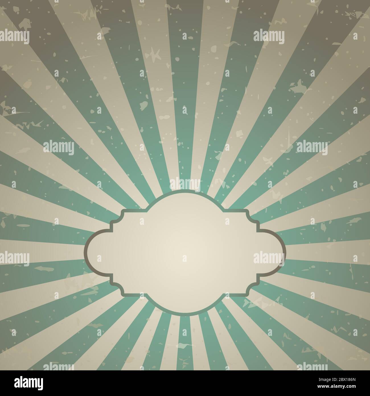 Sunlight retro faded background with vintage frame for text. dark green ...