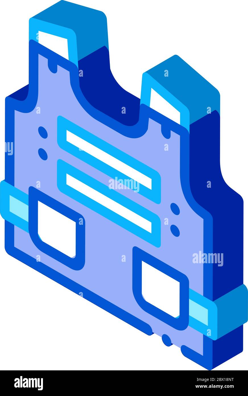 Police Body Safe Armor isometric icon vector illustration Stock Vector ...