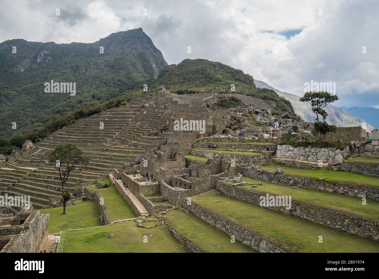 Machu Picchu in the Andes mountains of Peru Stock Photo - Alamy