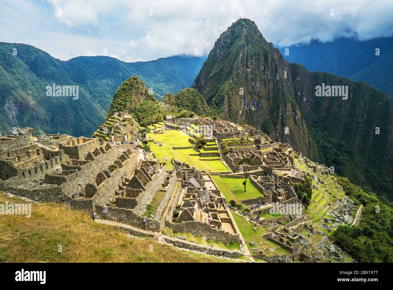 Machu Picchu in the Andes mountains of Peru Stock Photo - Alamy