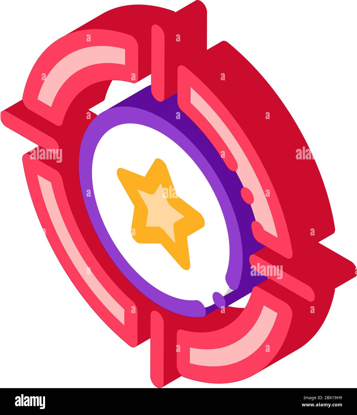 Bonus Target Sign isometric icon vector illustration Stock Vector Image ...