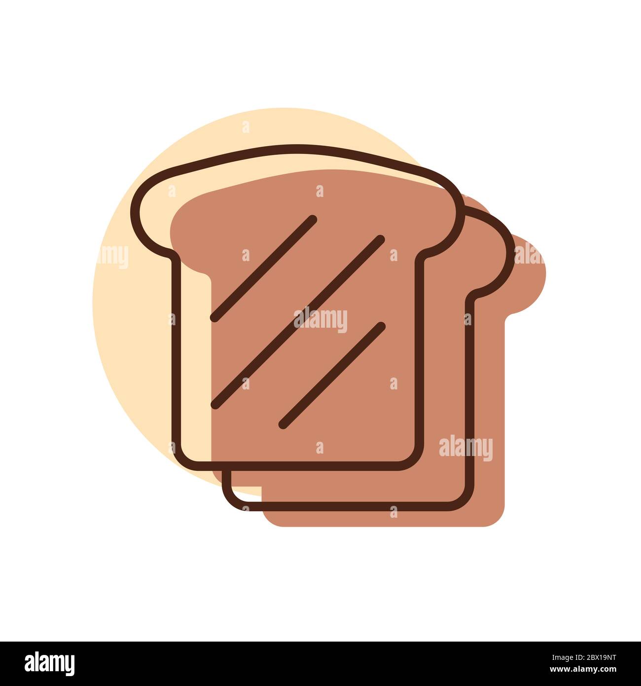 Bread, Toast vector icon. Fast food sign. Graph symbol for cooking web ...