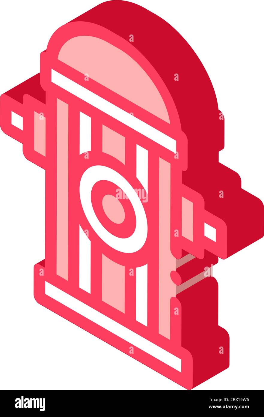 Fire Street Hydrant isometric icon vector illustration Stock Vector ...