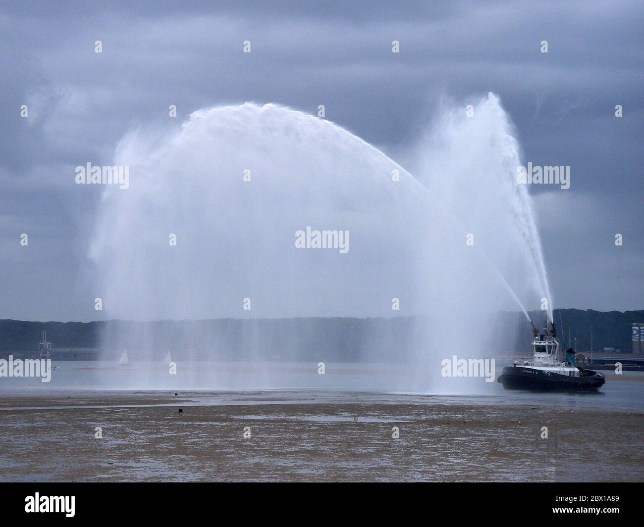 Fire Fighting Tug Spraying Water High Resolution Stock Photography and ...